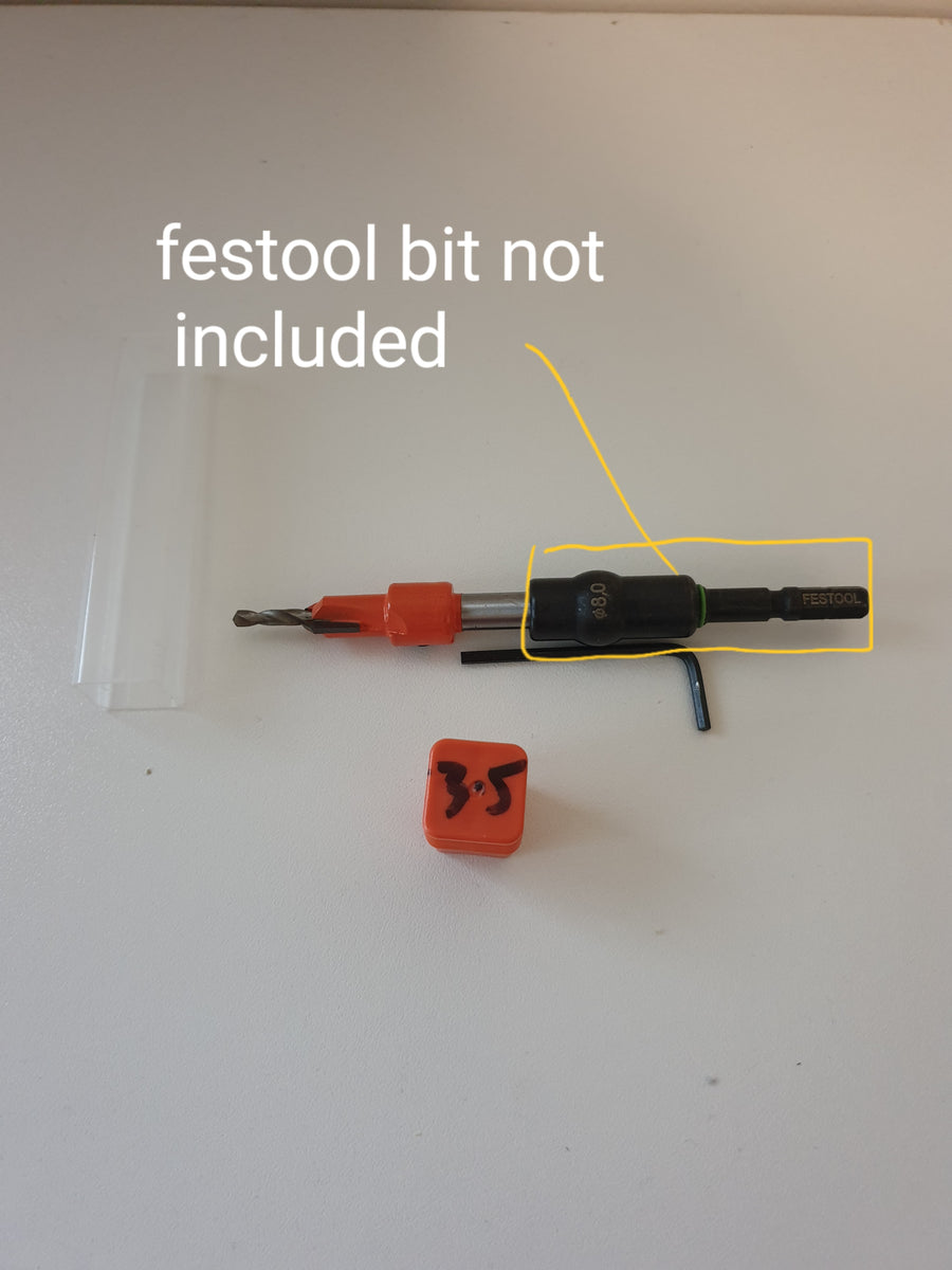 TCT 3.5mm drill countersink bit fits festool centrotec 8mm shaft ...